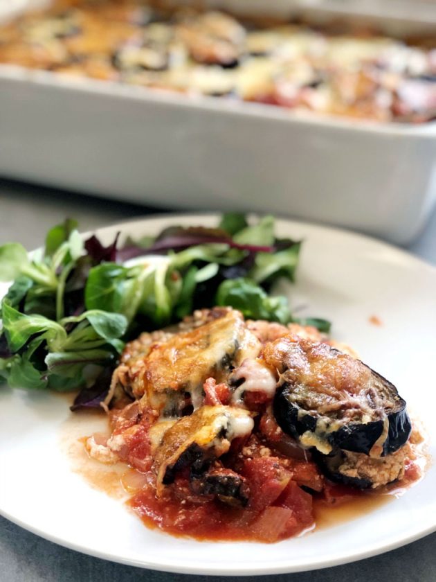 Three Cheese Melanzane Parmigiana (Eggplant Parmesan) - Emma Eats ...